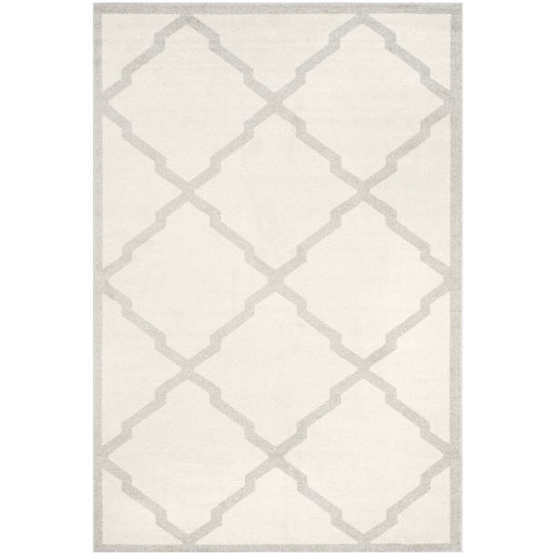 Lark Manor Ammundsen Gray / Light Gray Indoor/Outdoor Rug & Reviews | Wayfair